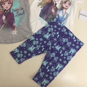 Disney | Matching Sets | Disney Frozen Elsa Anna Cute Leggings Outfit ...